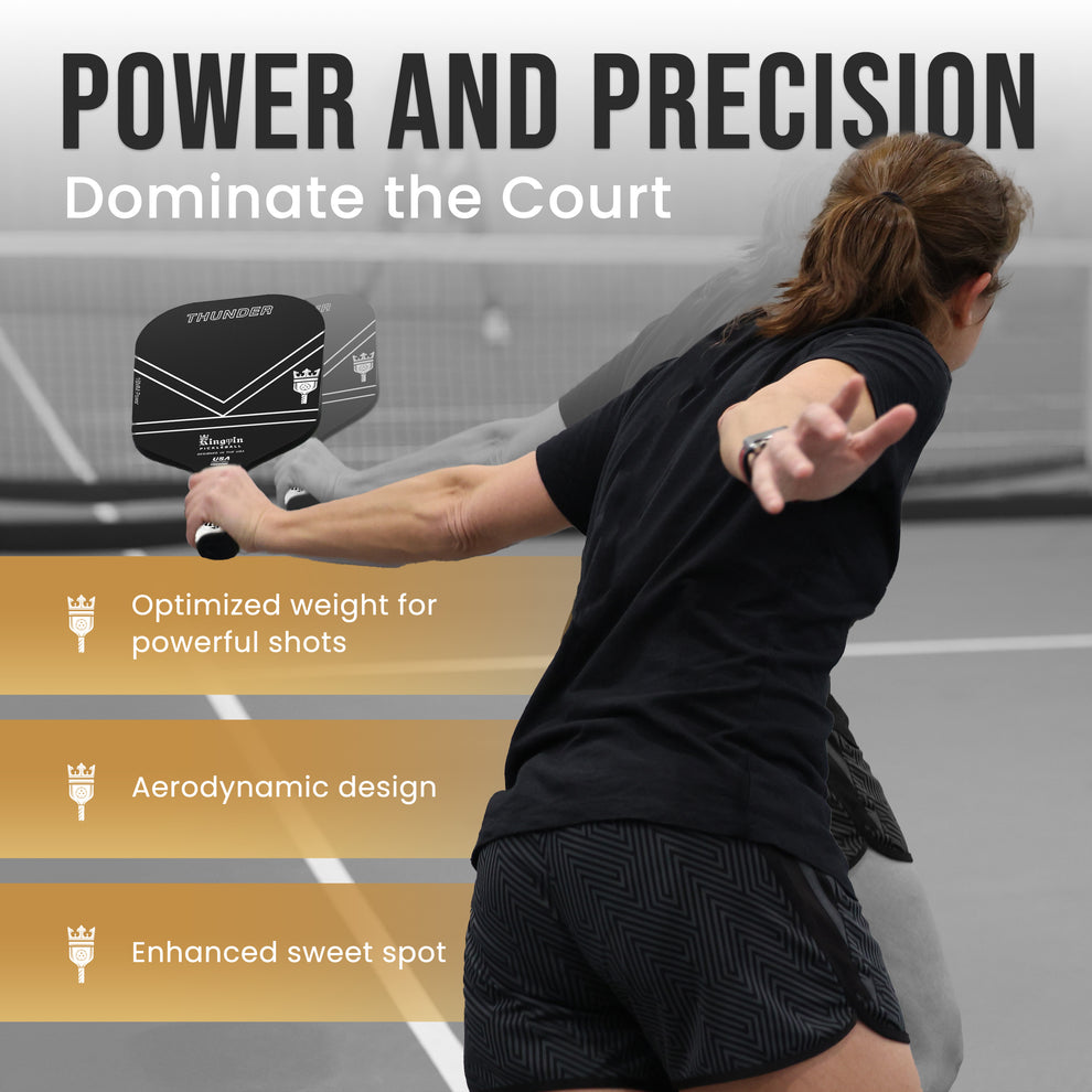Kingpin PickleBall Paddle Thunder –Tooray T700 Carbon Fiber Face ...